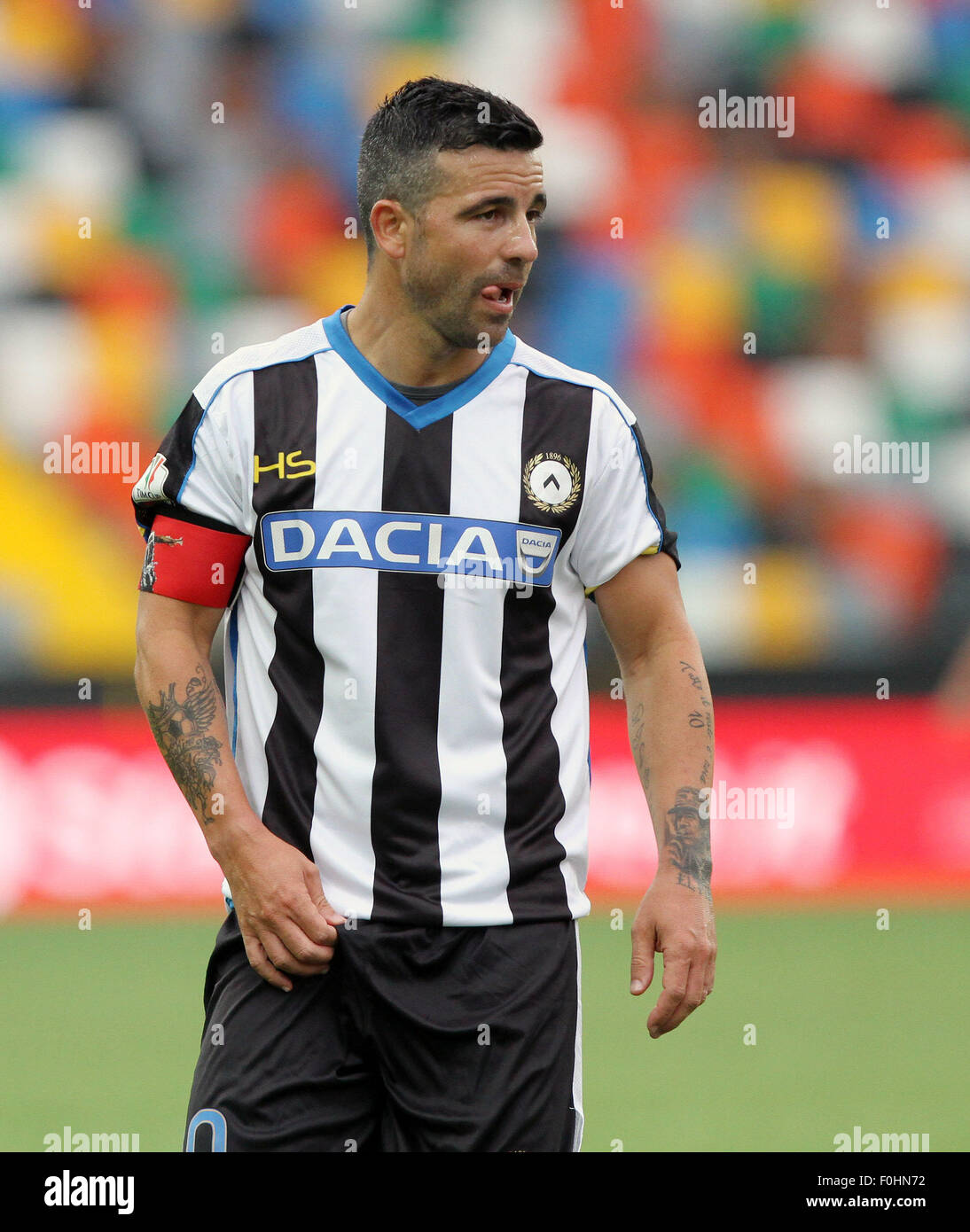 Udine, Italy. 16th August, 2015. Udinese's forward Antonio Di Natale ...