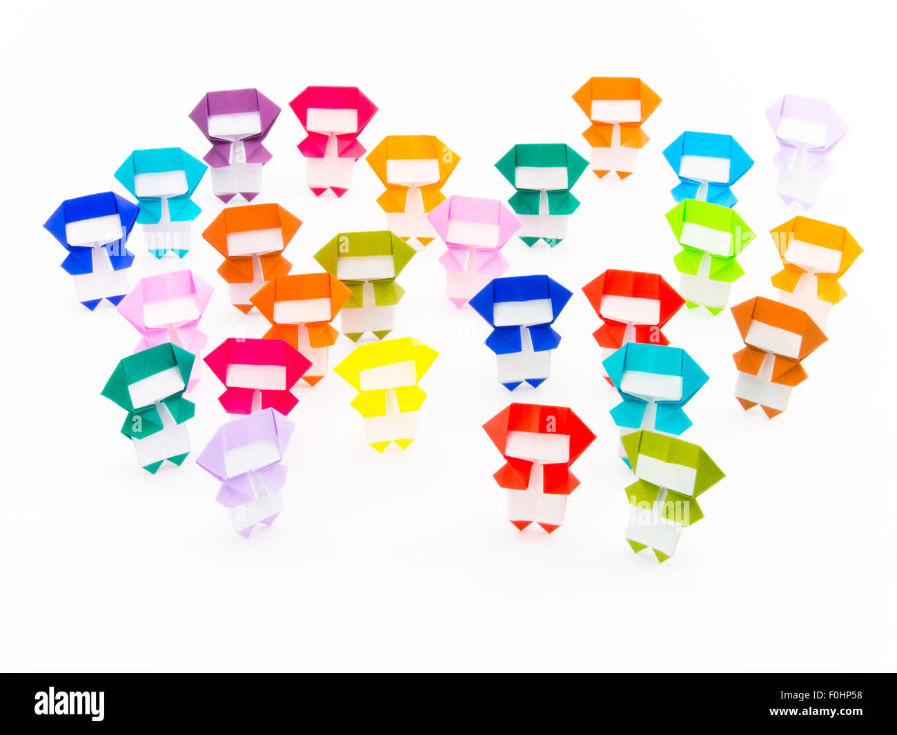 Colorful origami ninjas are cute and playing together Stock Photo - Alamy