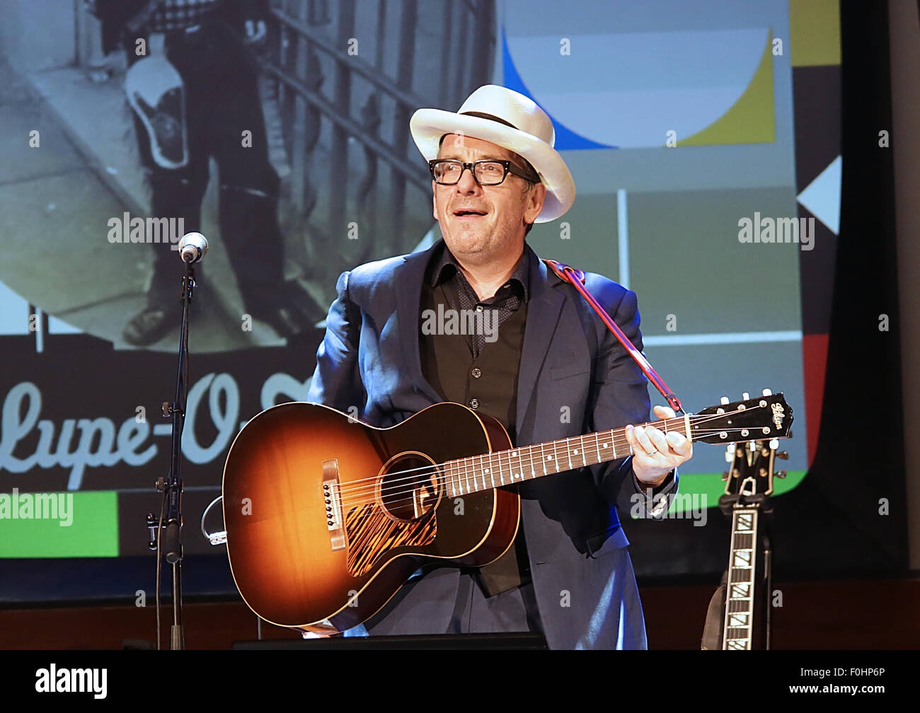 Elvis Costello performing live at Liverpool Philharmonic Hall Featuring ...