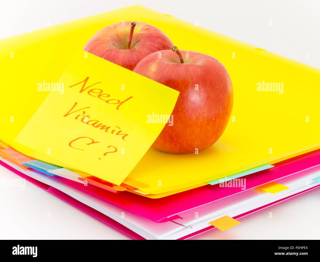 Present of fruits and messages for careing hard work Stock Photo - Alamy