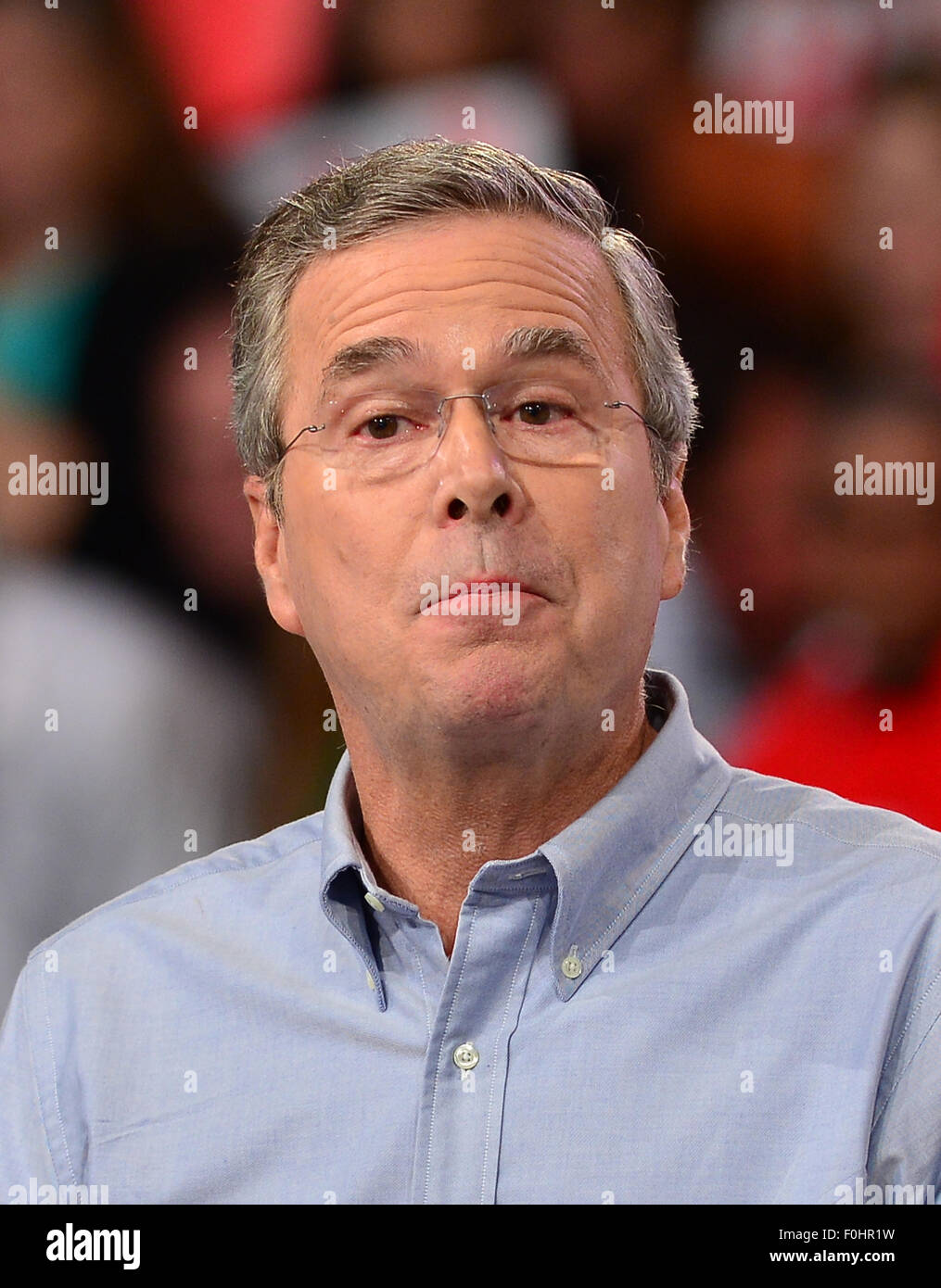 Former Florida Governor Jeb Bush on stage to announce his candidacy for ...
