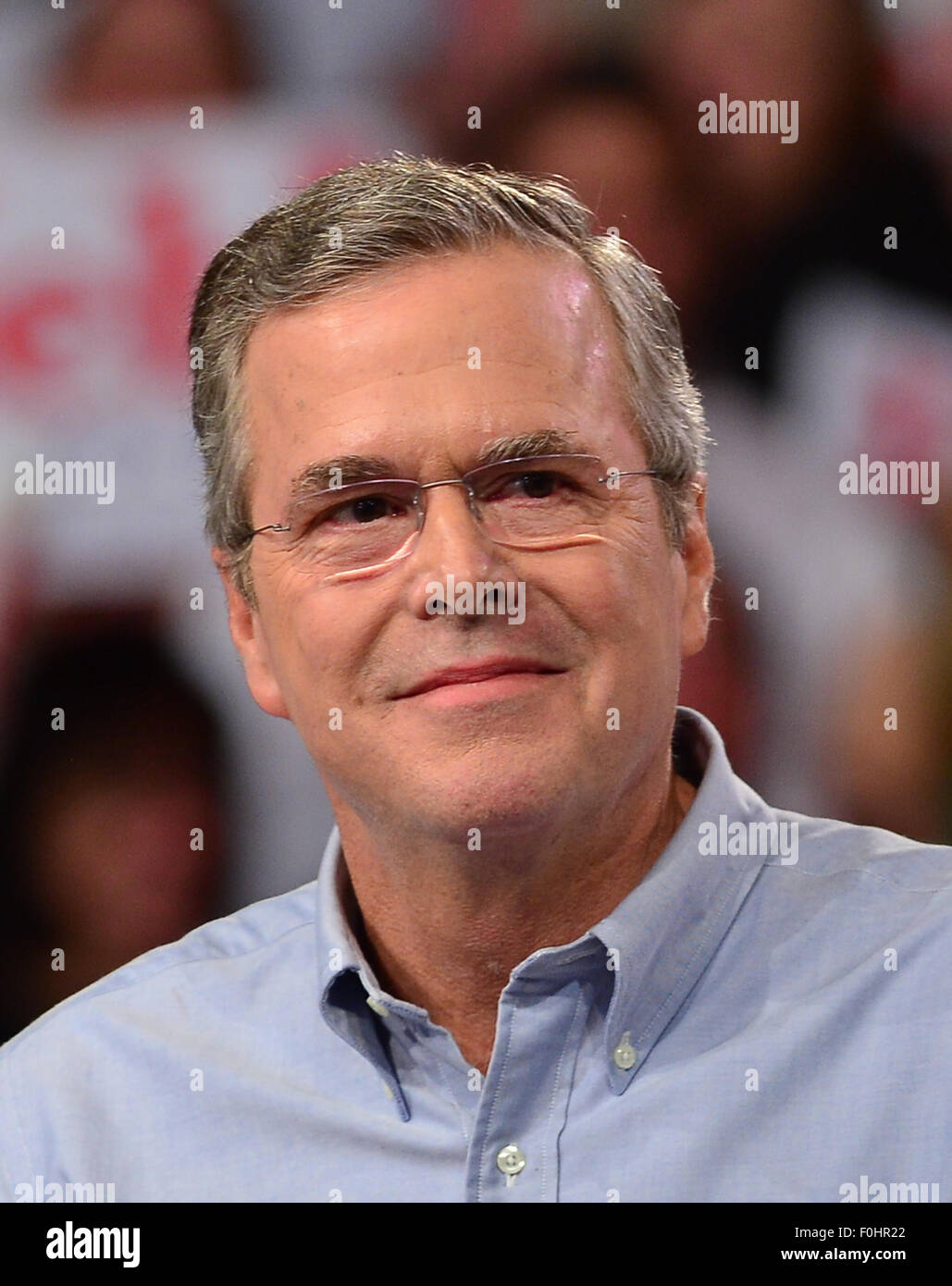 Former Florida Governor Jeb Bush on stage to announce his candidacy for ...