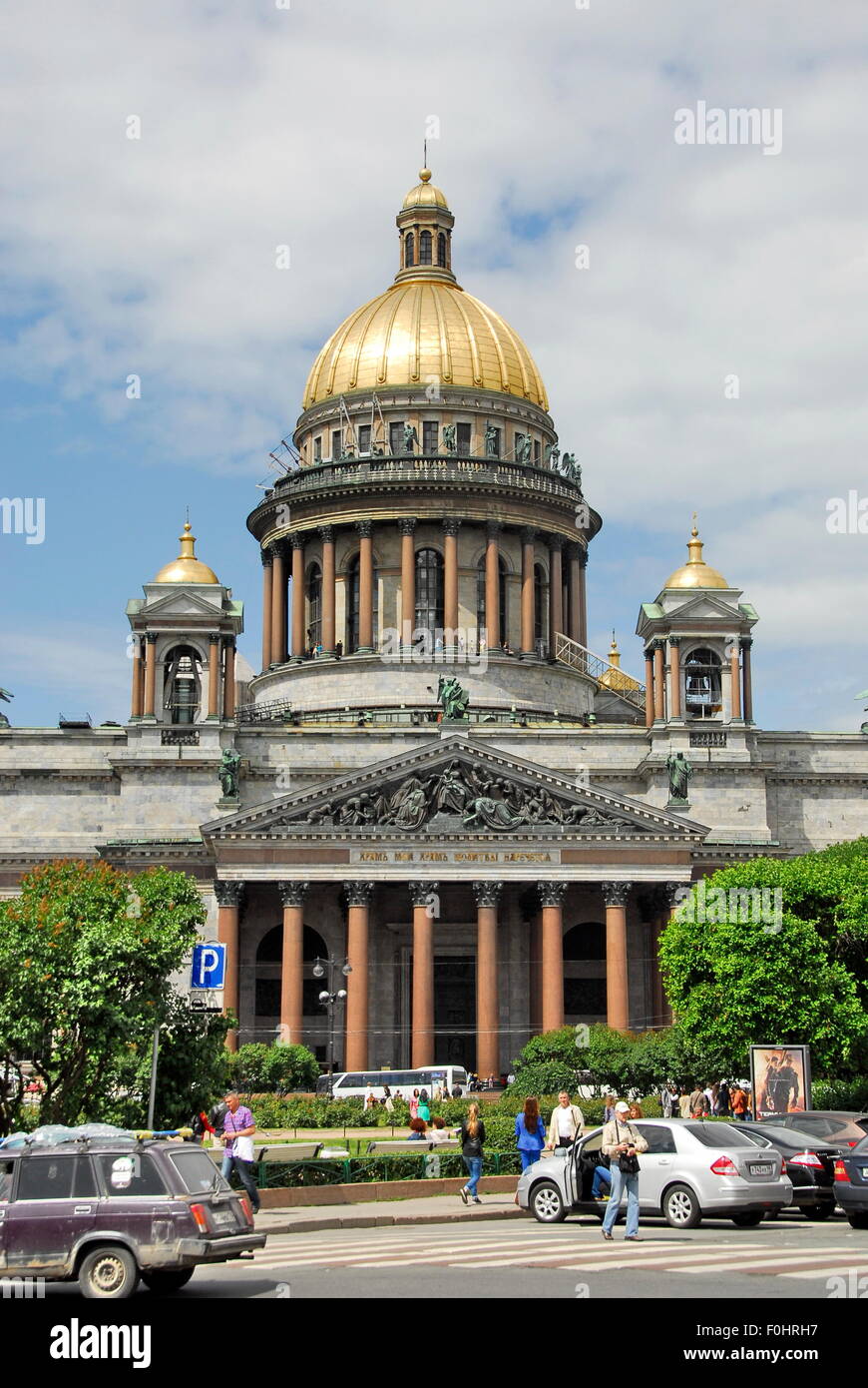 Saint Isaac's Cathedral or Isaakievskiy Sobor in Saint Petersburg ...