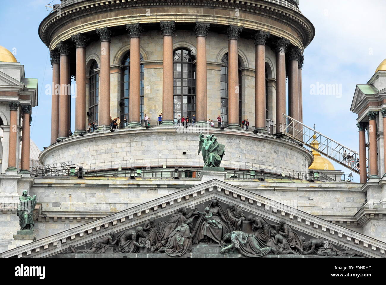 Balcony in dome of Saint Isaac's Cathedral in Saint Petersburg, Russia ...