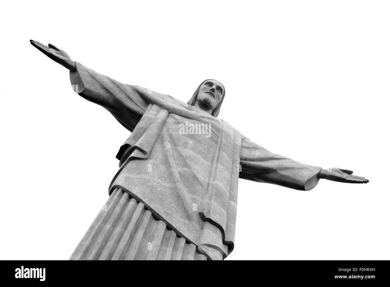 Brazil the statue of jesus christ Black and White Stock Photos & Images ...