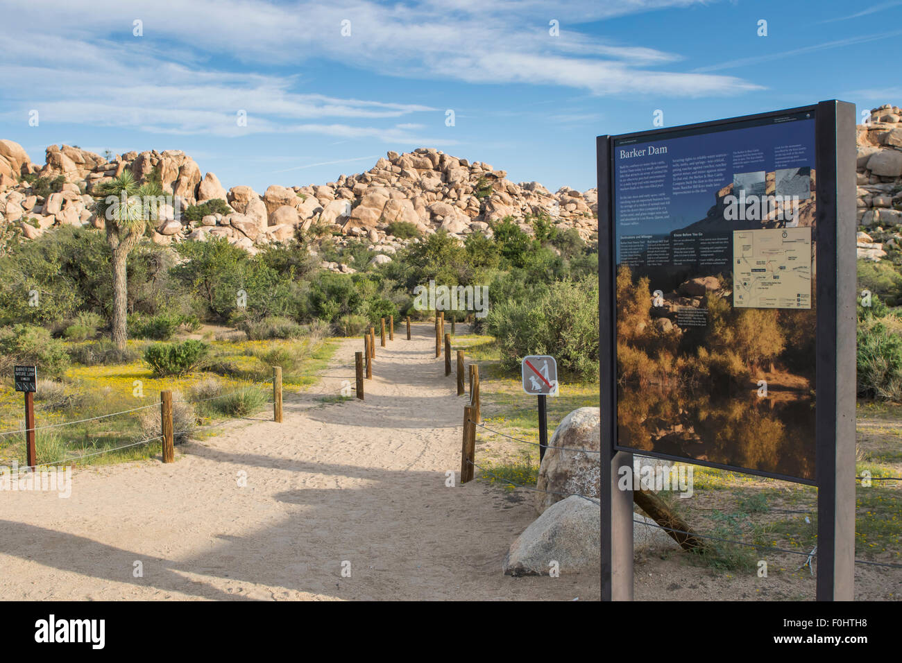 Barker dam trailhead in Joshua Tree National park California USA Stock ...