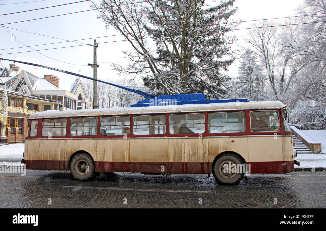 Vintage electric trolley bus hi-res stock photography and images - Alamy