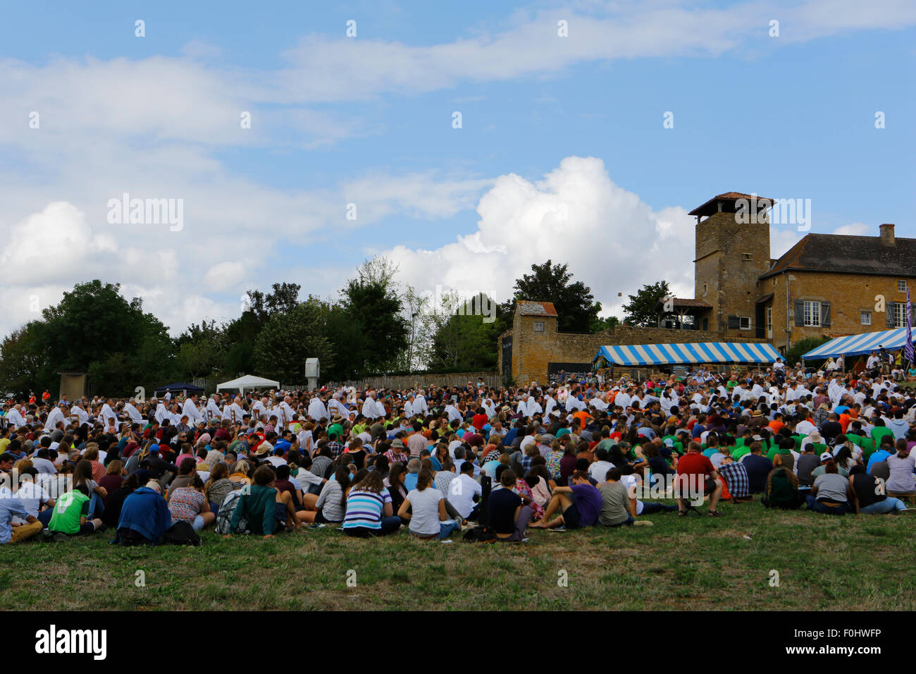 Taizé, France. 16th August 2015. Thousands of pilgrims have come to ...