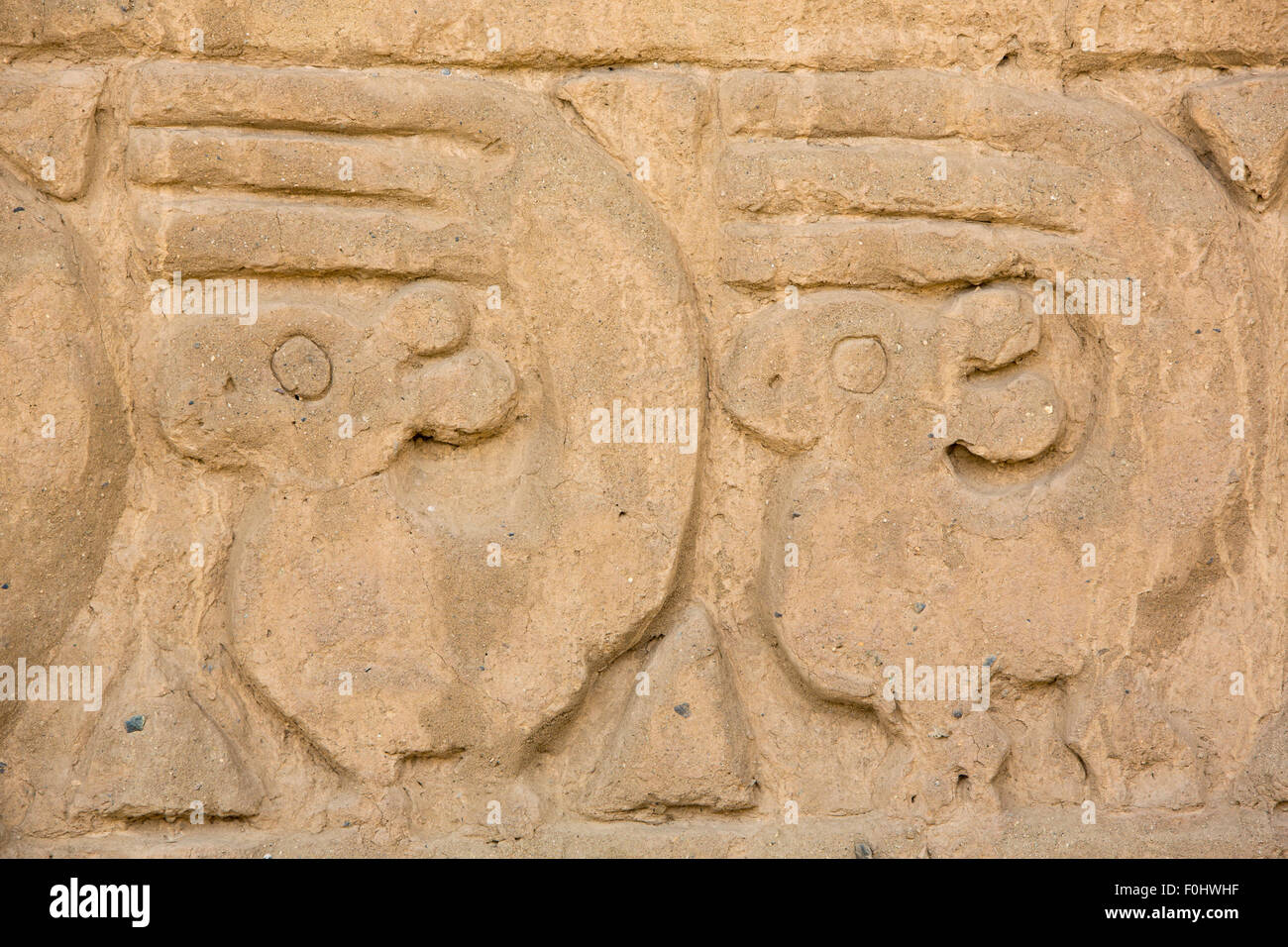 Remains of the archaeological city of Chan Chan in Trujillo. Peru. The ...