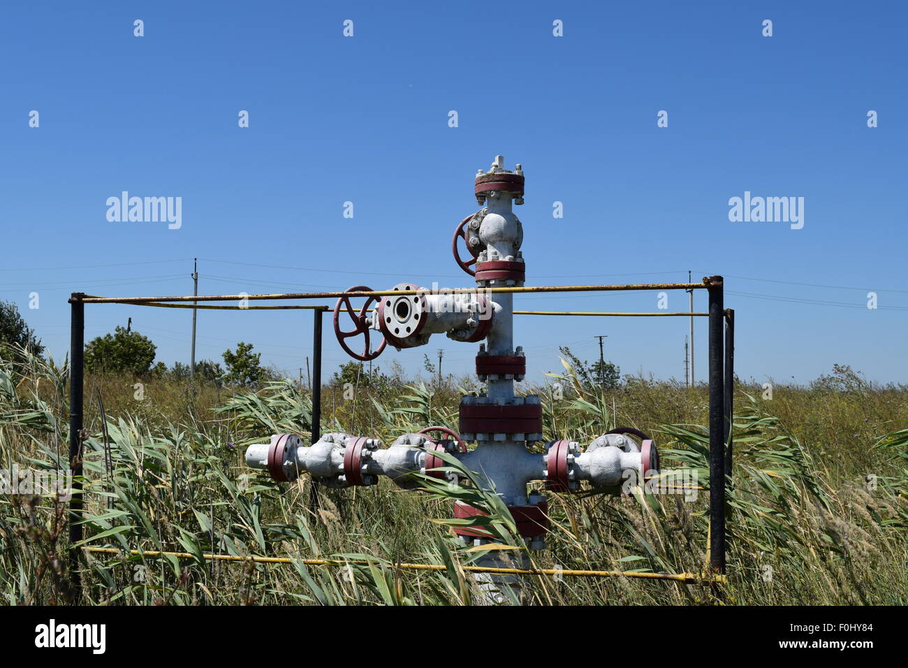 Oil well. The equipment and technologies on oil fields Stock Photo - Alamy