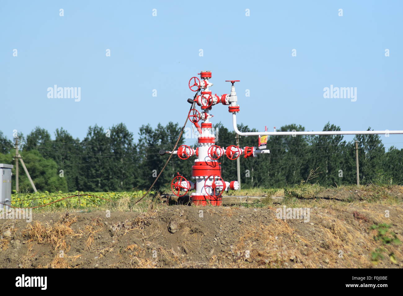 Oil well. The equipment and technologies on oil fields Stock Photo - Alamy