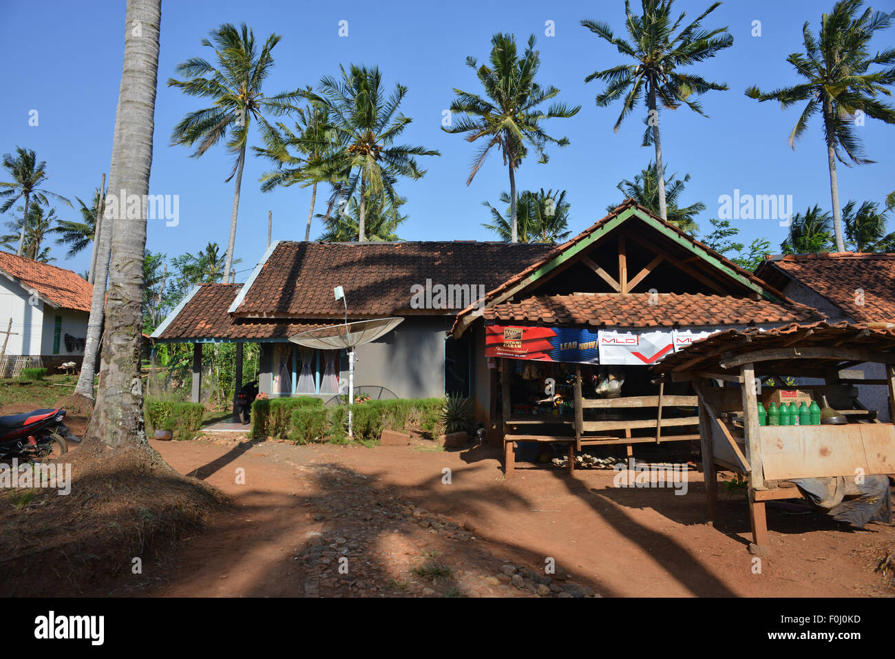Surf scenes in the beach known as Orange Juice, in West Java, Indonesia ...