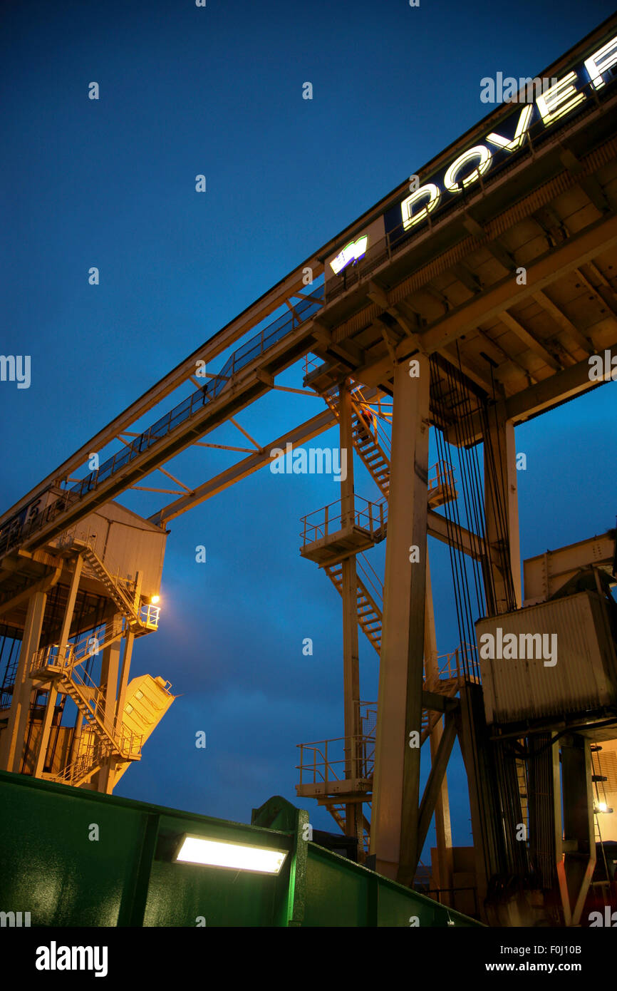 Port of Dover at night, UK Stock Photo - Alamy