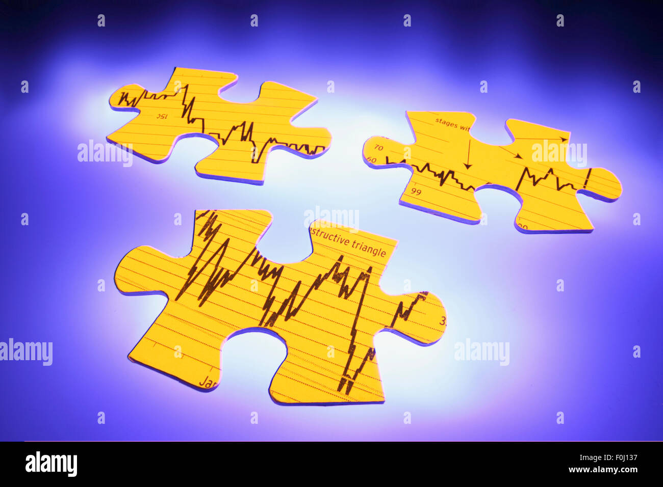 Graph Jigsaw Puzzle Pieces Stock Photo - Alamy
