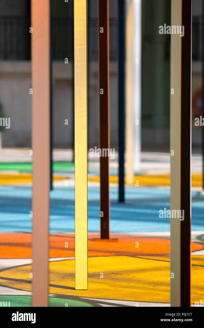 Exhibition of Daniel Burren in the Grand Palais in Paris in 2012 Stock ...