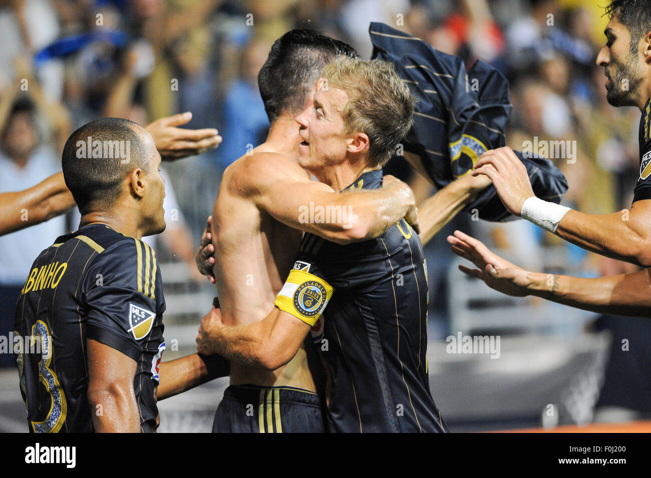 Chester, Pennsylvania, USA. 16th Aug, 2015. SEBASTIEN LE TOUX (9) of ...