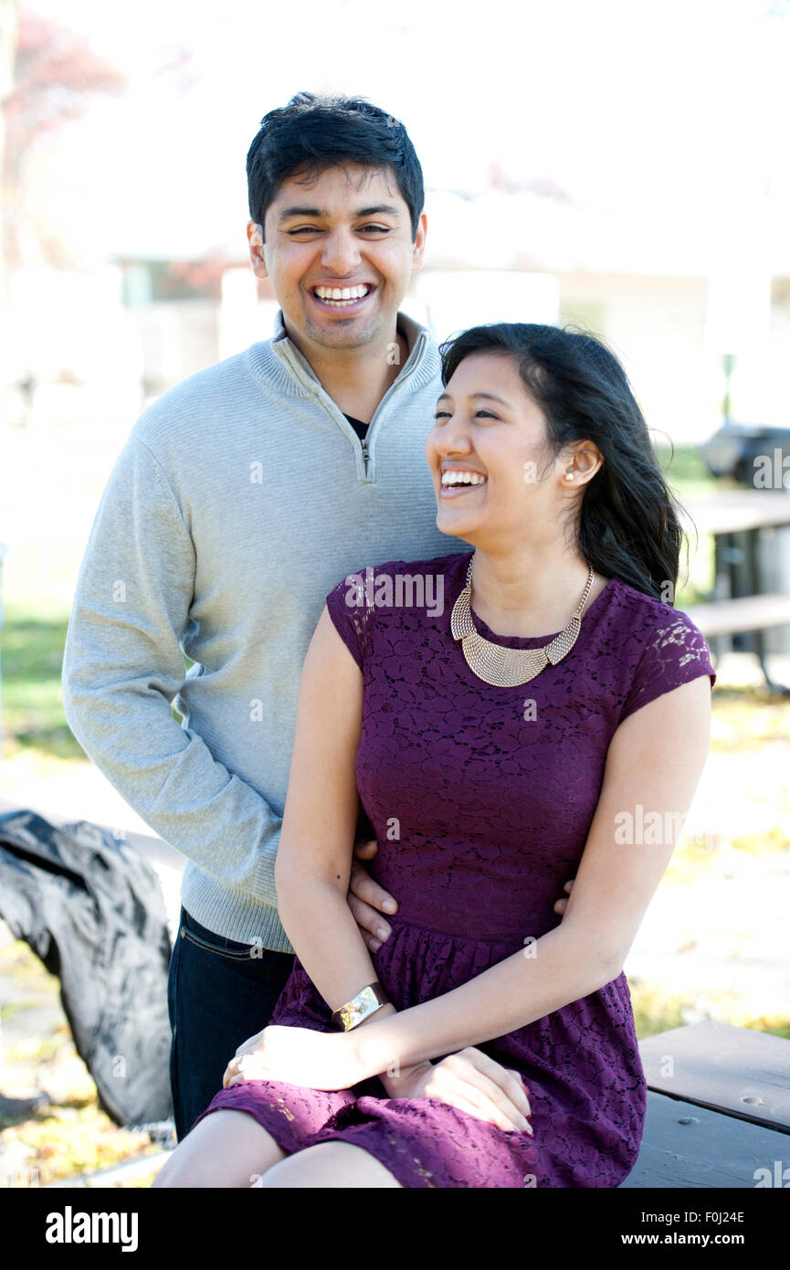 Young Happy Indian Couple Stock Photo - Alamy
