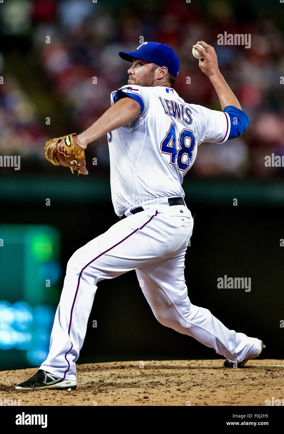 Arlington, Texas, USA. 15th August, 2015. Texas Rangers starting ...