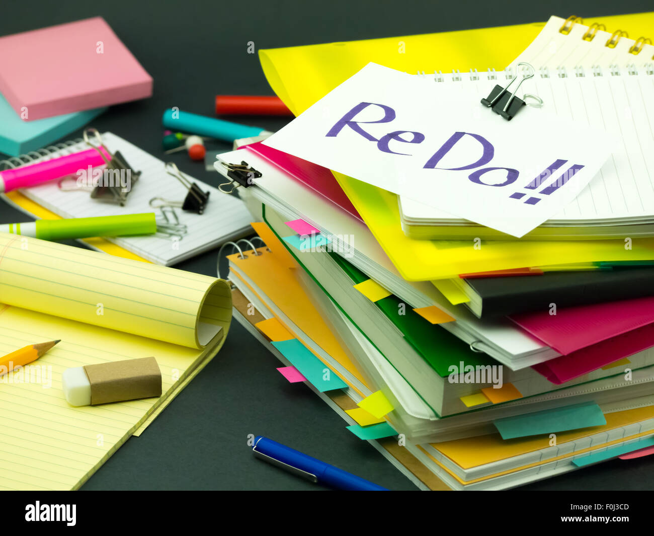 The Pile of Business Documents; Re Do Stock Photo - Alamy