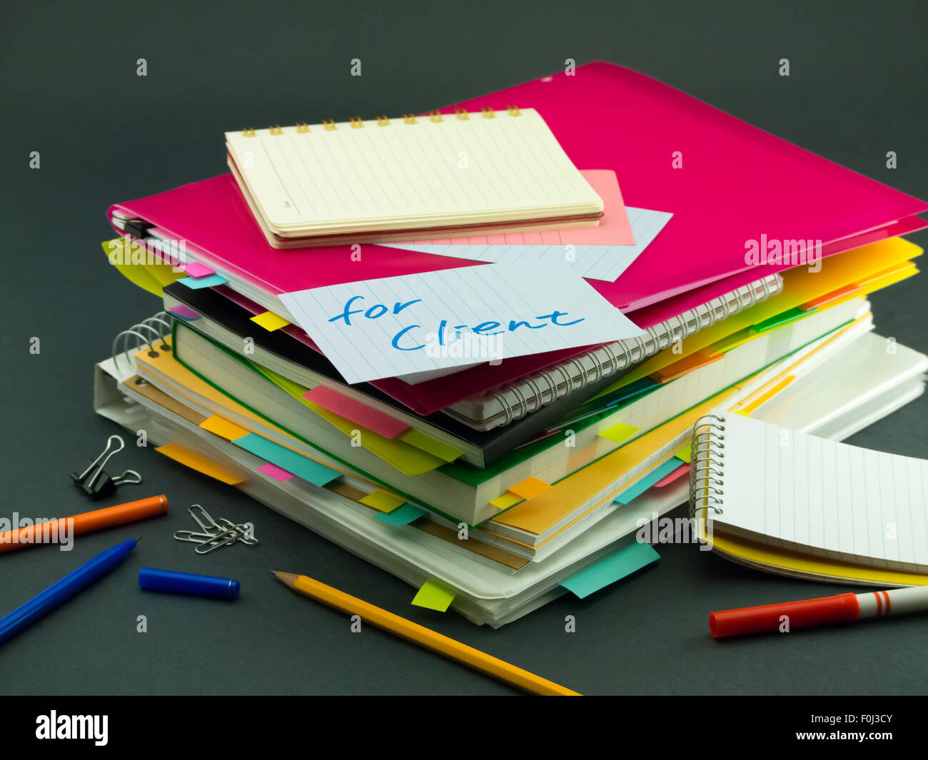 The Pile of Business Documents; For Client Stock Photo - Alamy