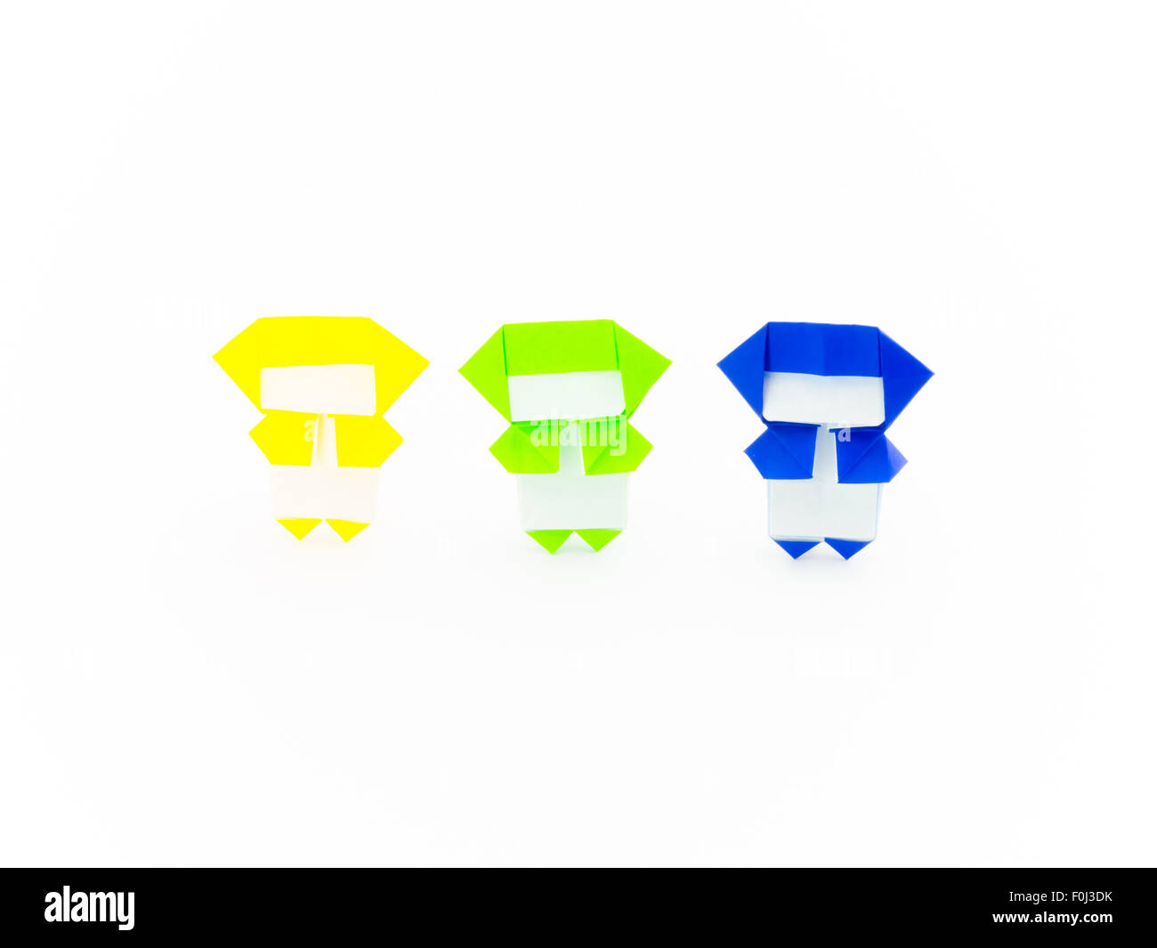Colorful origami ninjas are cute and playing together Stock Photo - Alamy
