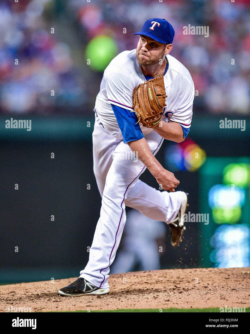 Arlington, Texas, USA. 15th August, 2015. Texas Rangers starting ...