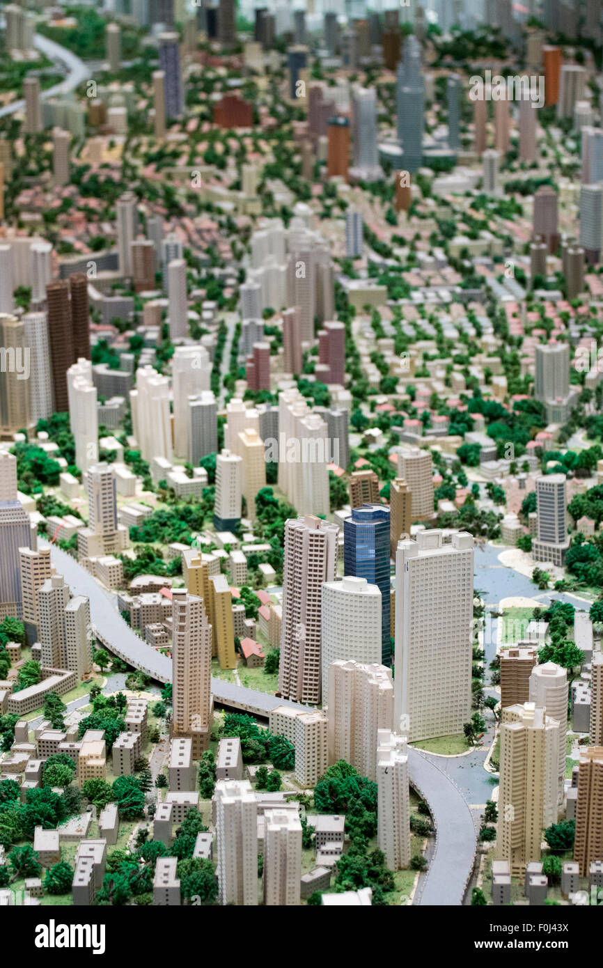 A detail of a city layout of Shanghai. The layout take care of the ...