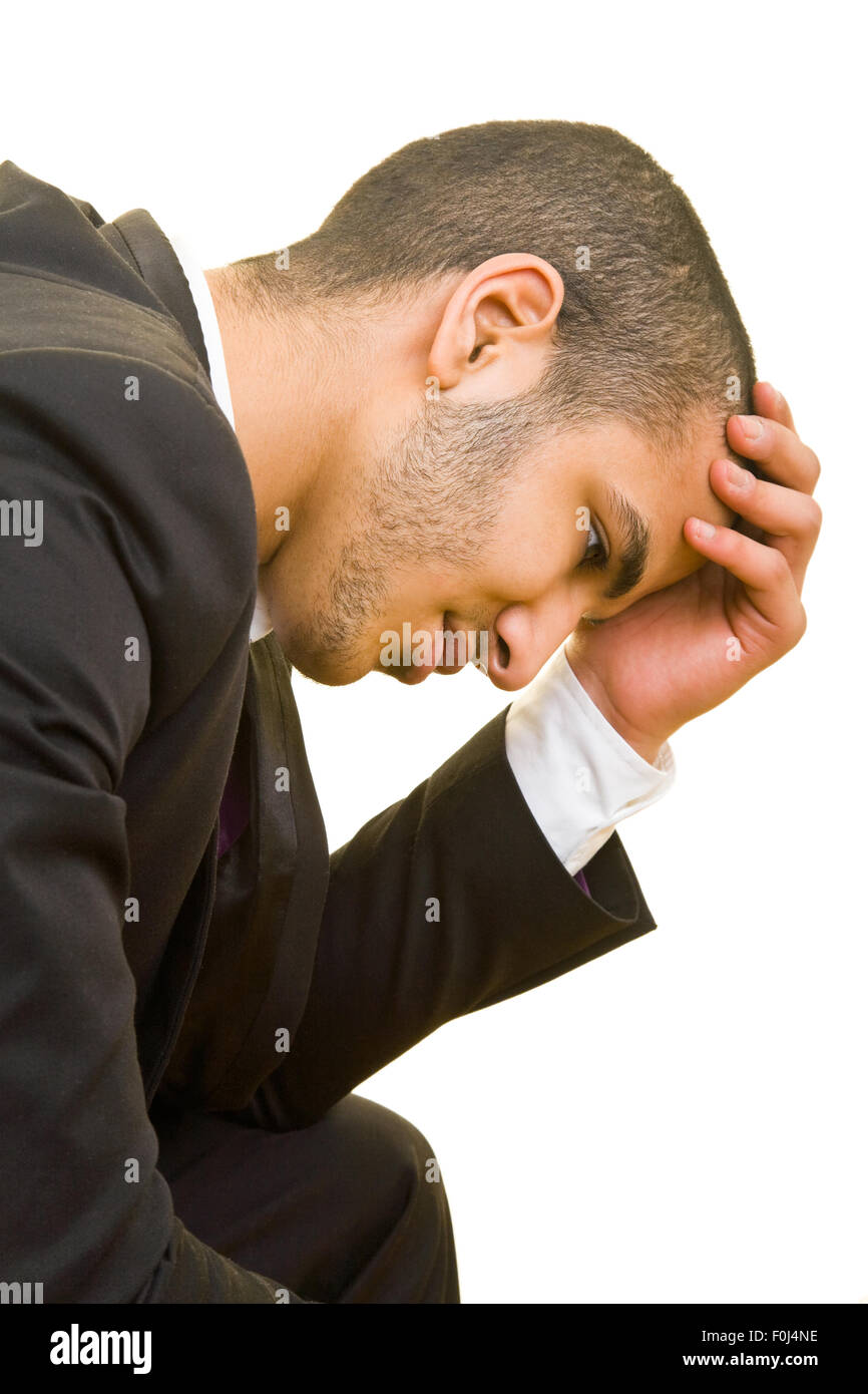 Man pose the thinker hi-res stock photography and images - Alamy