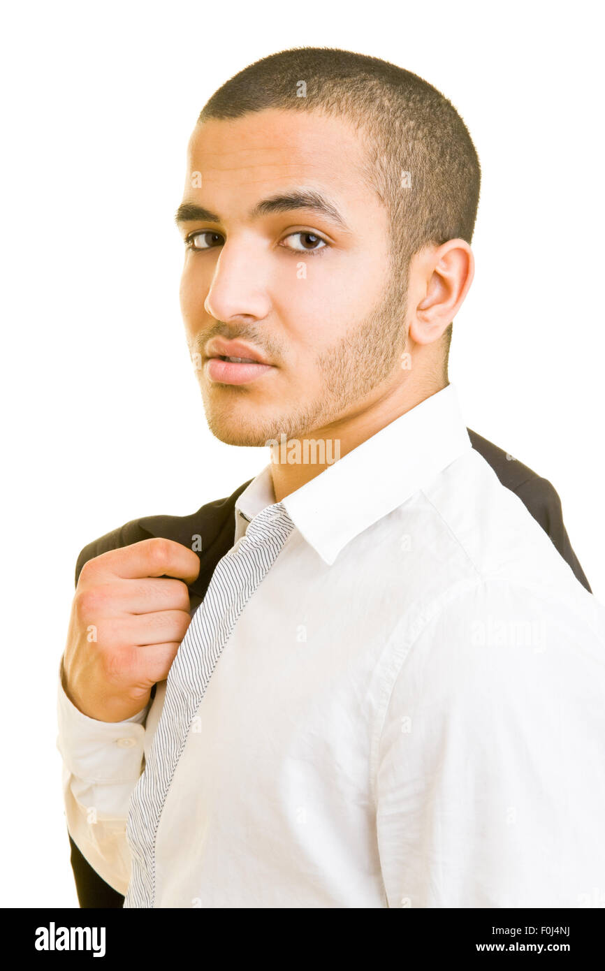 Man carrying jacket over shoulder hi-res stock photography and images ...