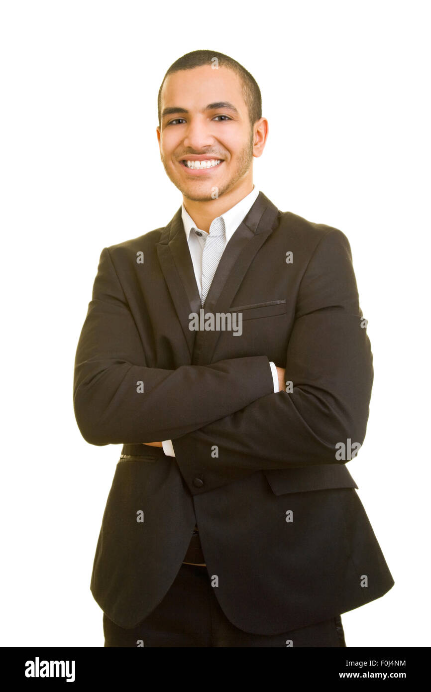 Happy smiling manager with his arms crossed Stock Photo - Alamy