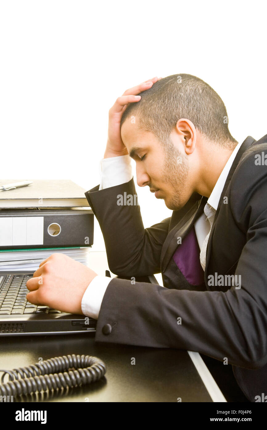Computer person worried hi-res stock photography and images - Alamy