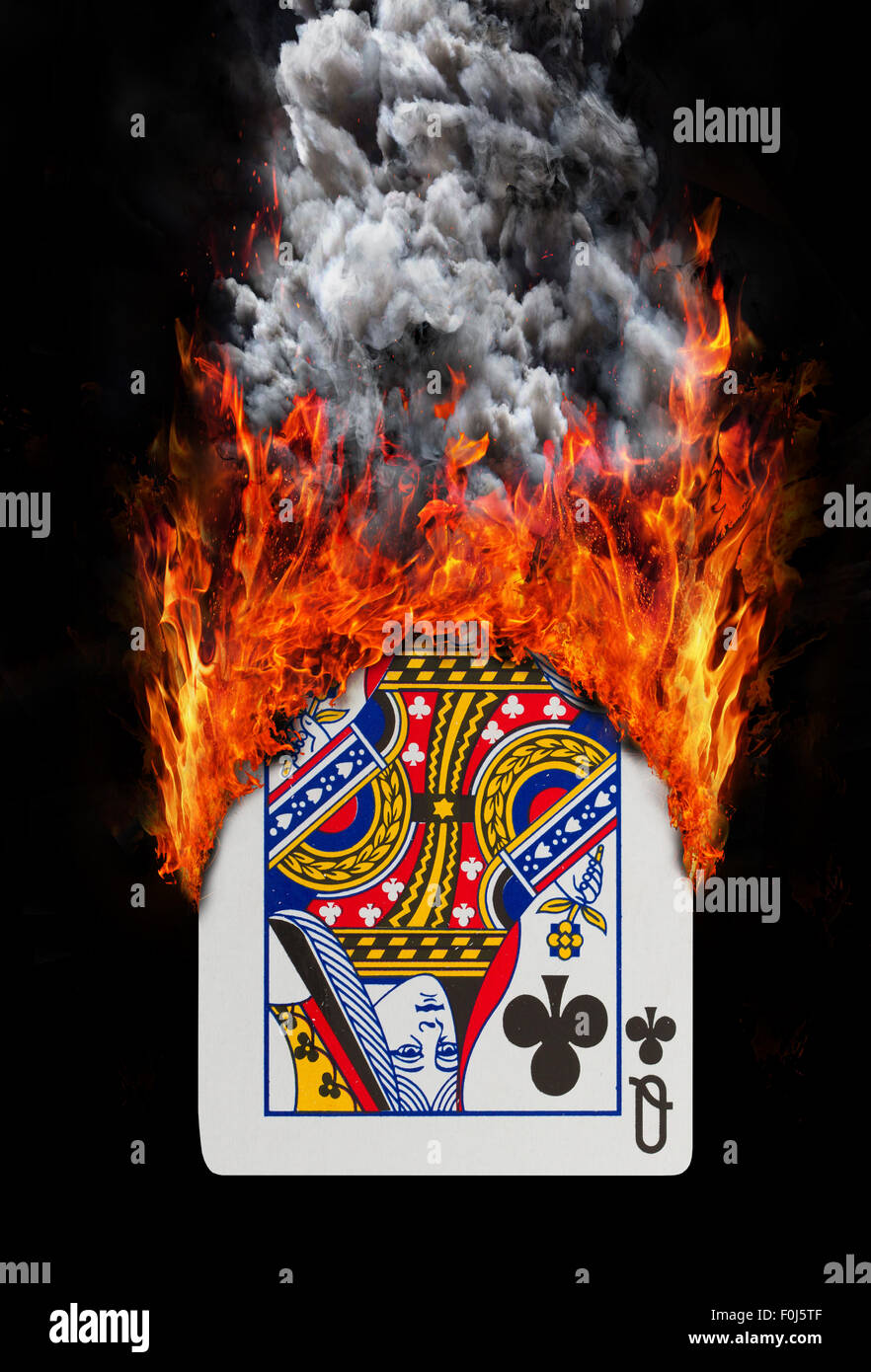 Playing card fire smoke isolated hi-res stock photography and images ...
