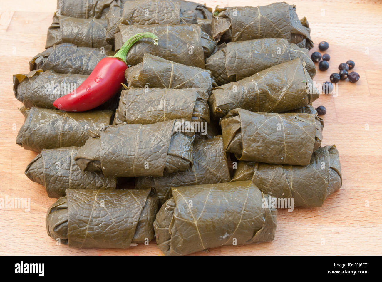 cooking of dolma (traditional dish of Turkish, Greek and Cypriot ...