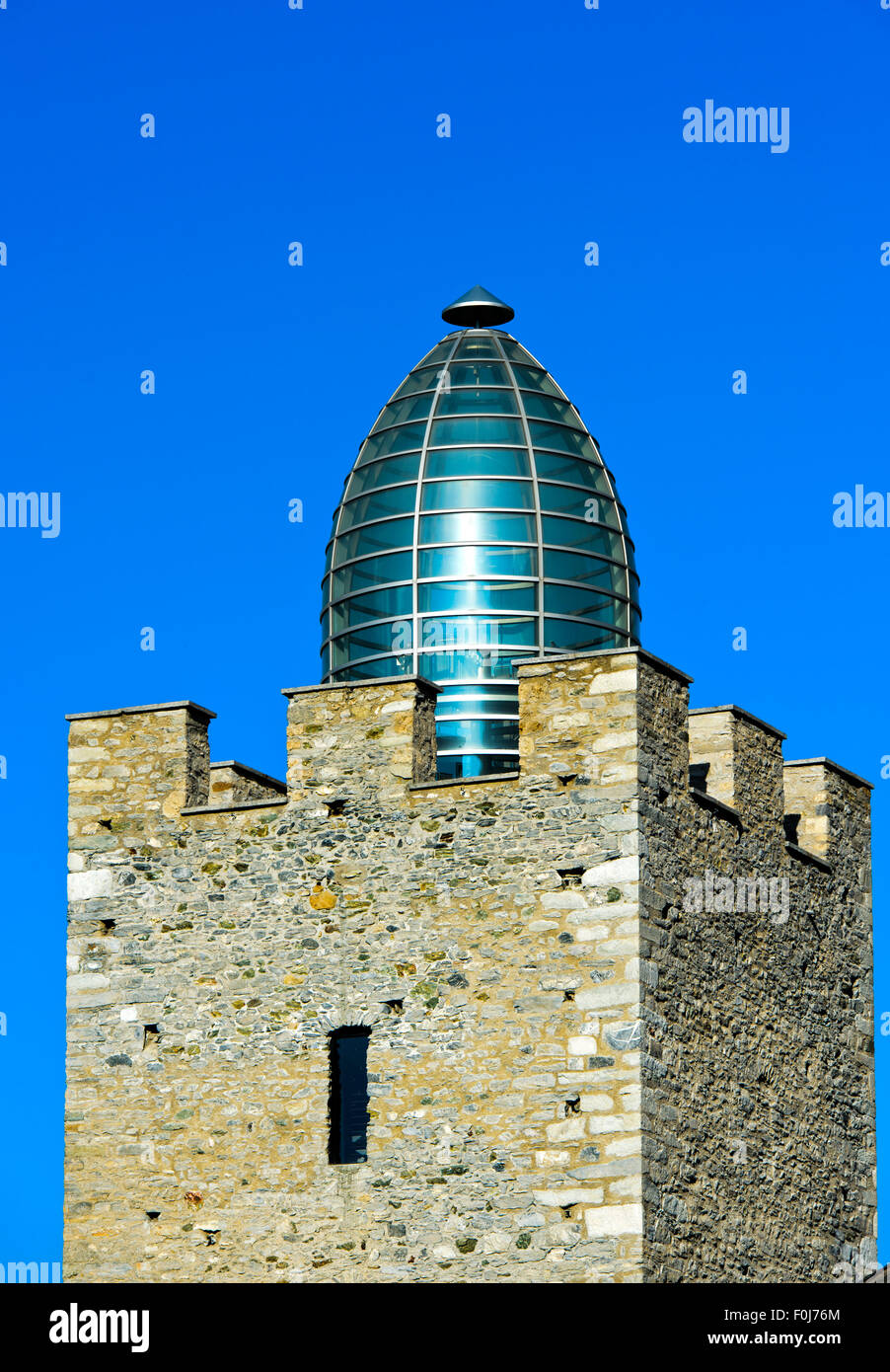 Tower with glass dome designed by Mario Botta, Bishop Castle Leuk ...