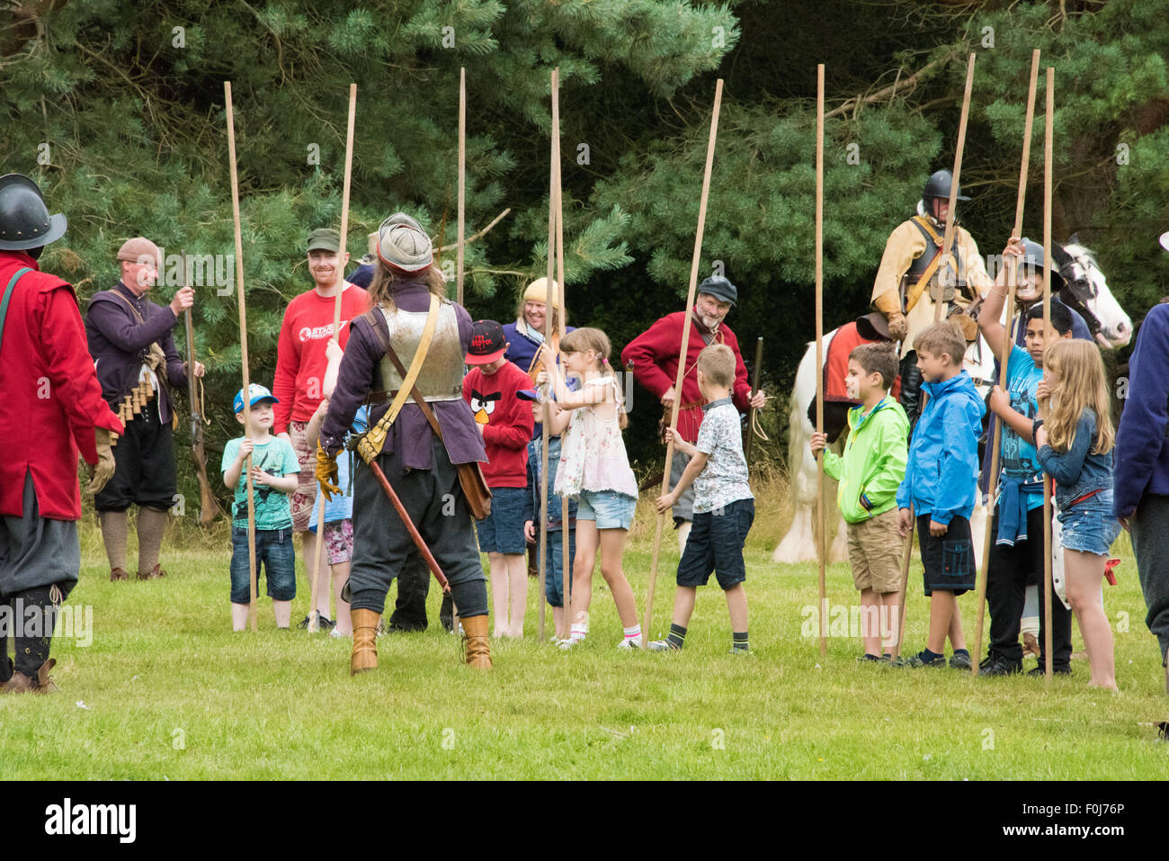 Children getting involved during a 1700 Yeomanry re-enactment at ...