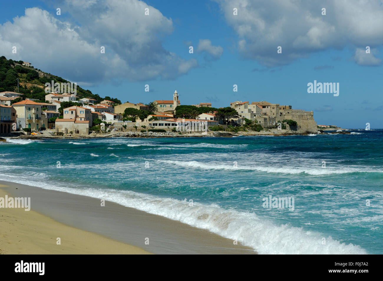 Beach of Algajola, Haute-Corse, Balagne, North Coast, Corsica, France ...