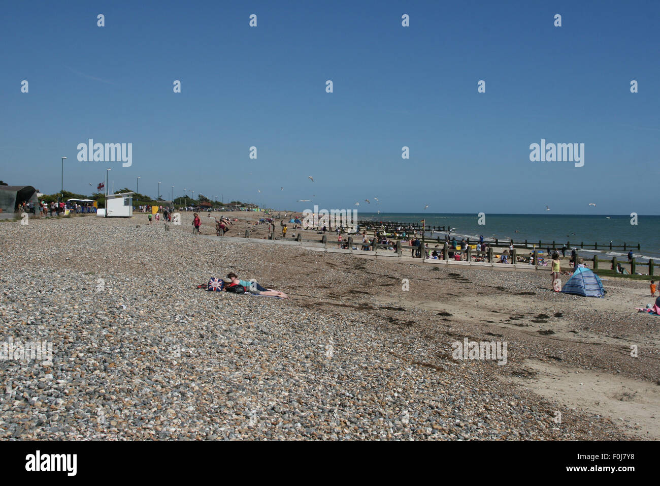 littlehampton sussex beach seafront Stock Photo - Alamy