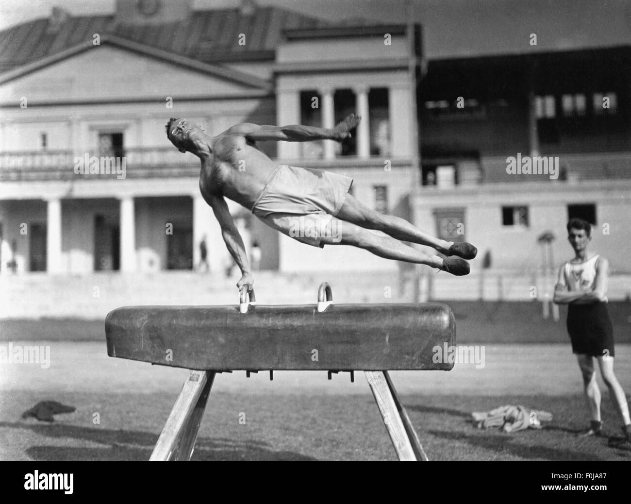 sports, gymnastics, apparatus gymnastics, gymnast during exercise at ...