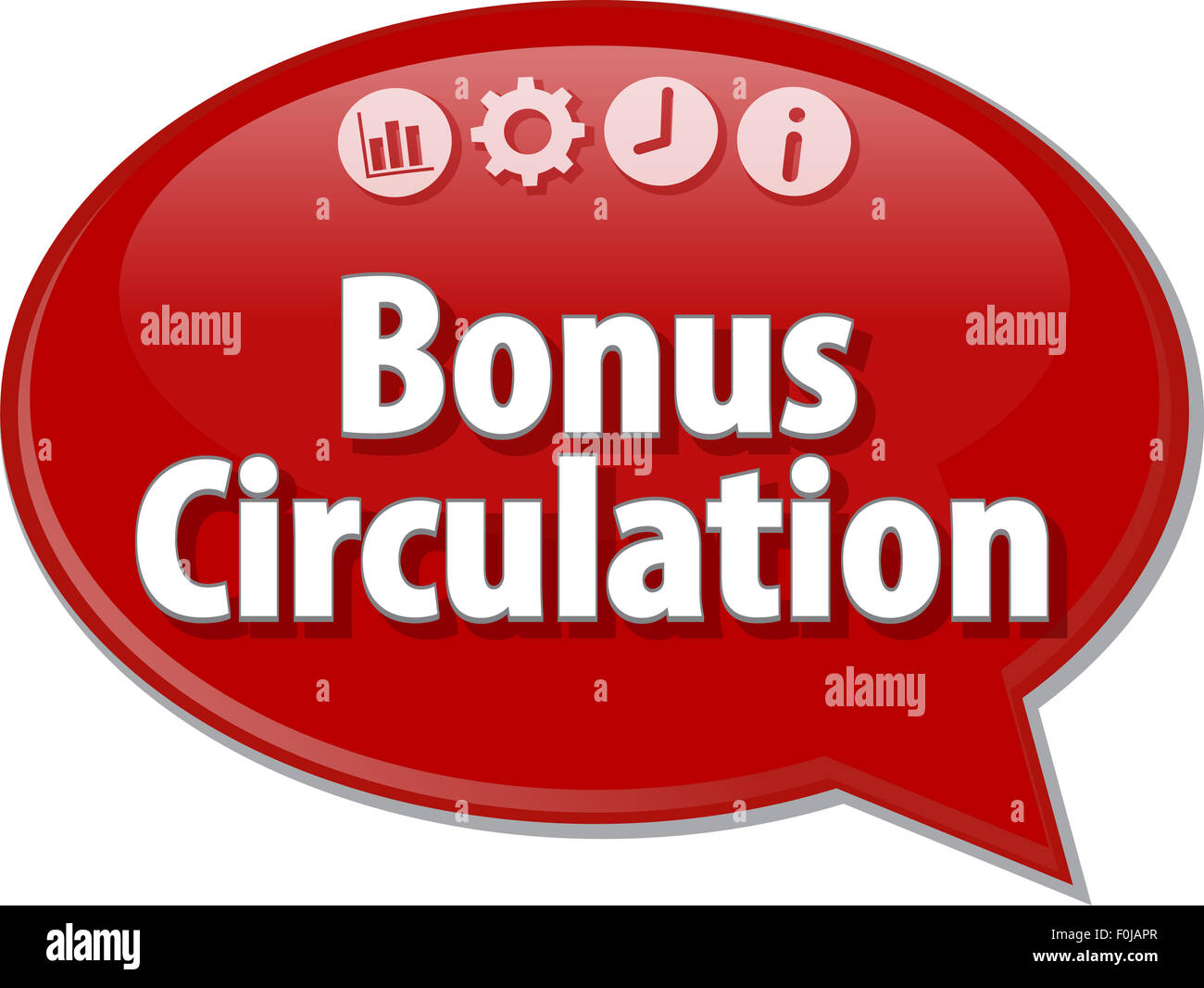 Speech bubble dialog illustration of business term saying Bonus ...