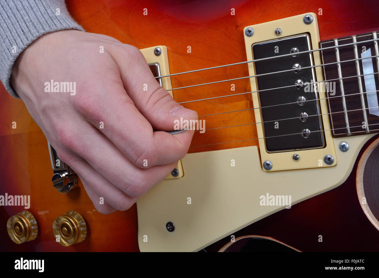 Beautiful electric guitar brown color hi-res stock photography and ...