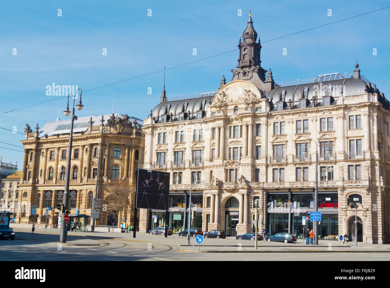 Lenbachplatz, next to Karlsplatz, Munich, Bavaria, Germany Stock Photo ...