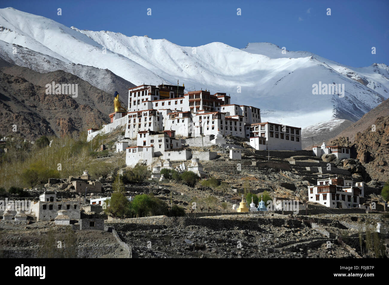 India Jammu Kashmir Ladakh Likir Monastery Stock Photo - Alamy