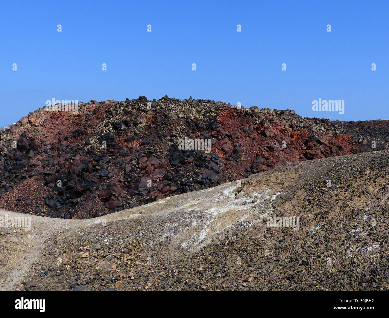 Stunning rocky landscape of Nea Kameni volcanic island Stock Photo - Alamy Stunning rocky landscape of Nea Kameni volcanic island Stock Photo - Alamy