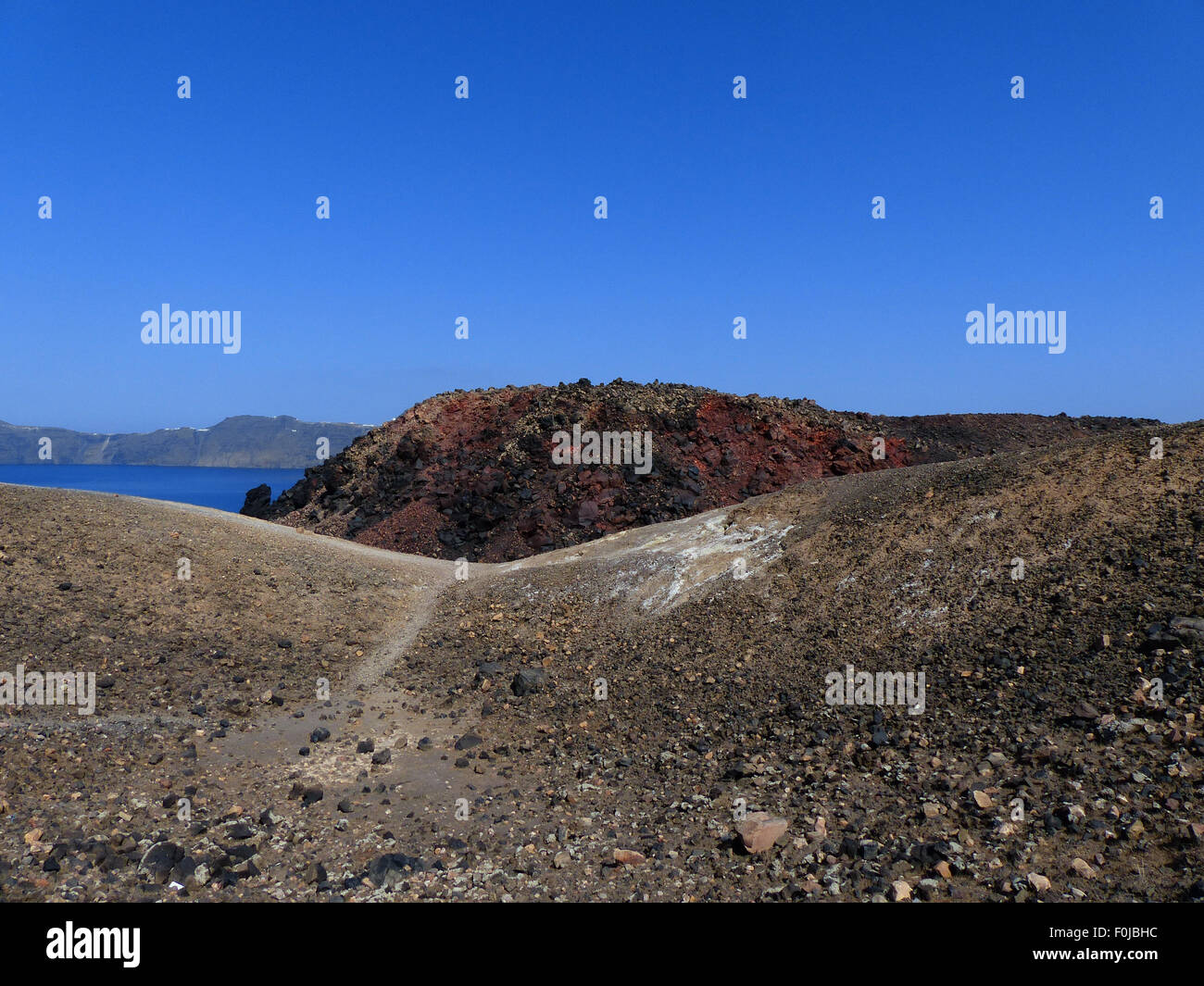 Stunning rocky landscape of Nea Kameni volcanic island Stock Photo - Alamy Stunning rocky landscape of Nea Kameni volcanic island Stock Photo - Alamy