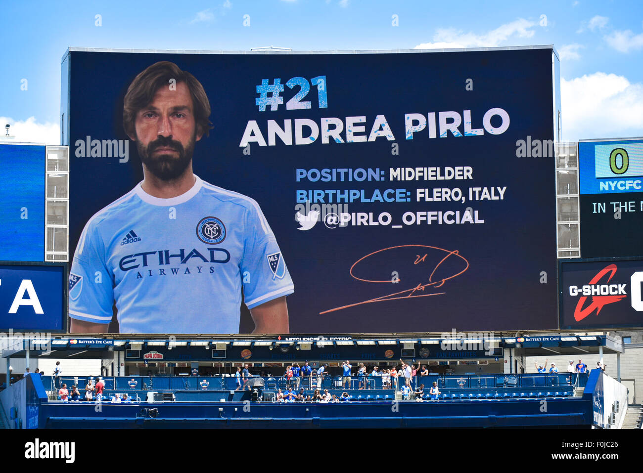 the Bronx, NY, USA. 1st Aug, 2015. Andrea Pirlo (NYCSC), AUGUST 1, 2015 ...