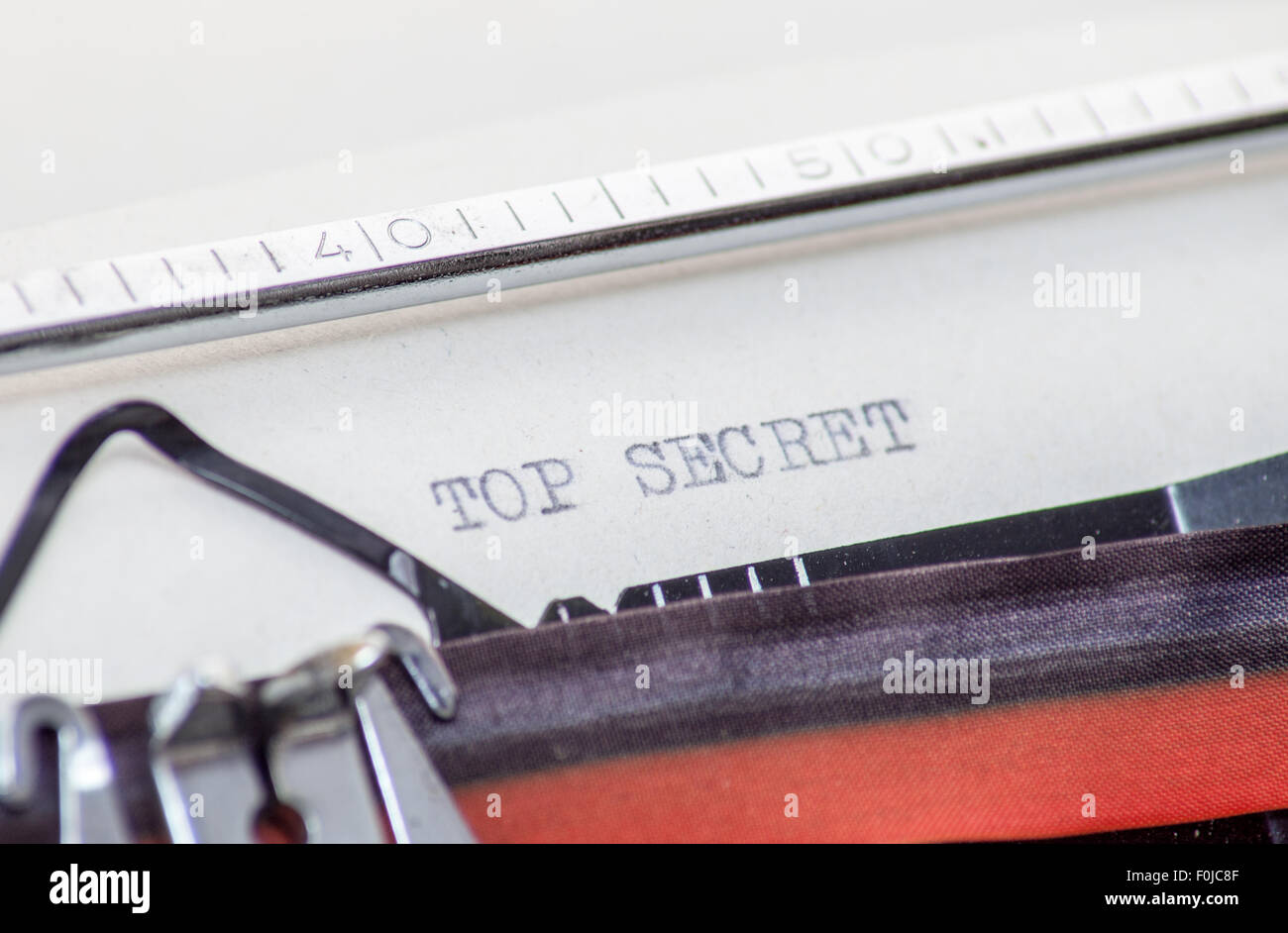 Top secret written with typewriter Stock Photo - Alamy