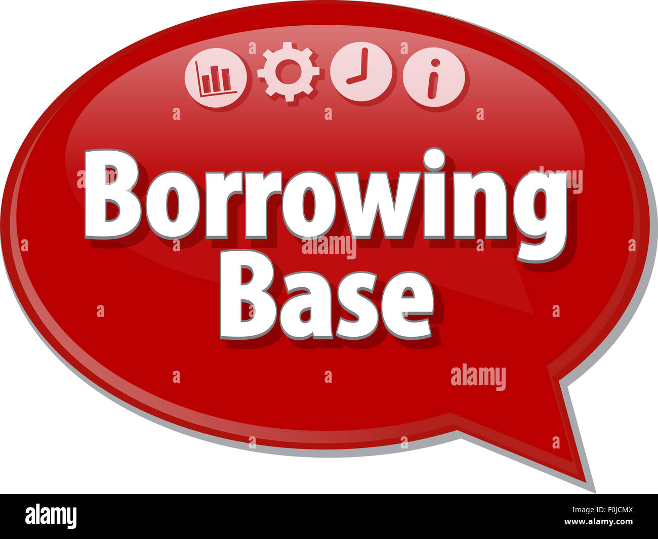 Speech bubble dialog illustration of business term saying Borrowing ...