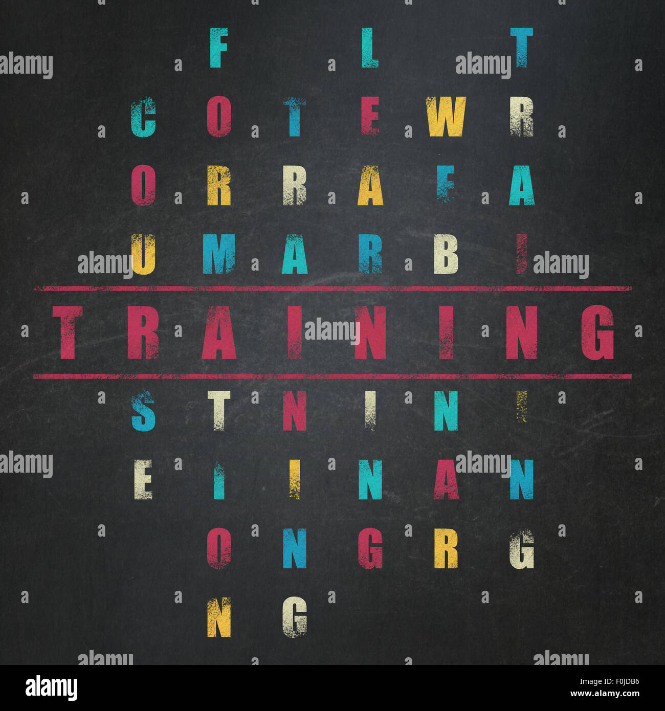 Education concept: word Training in solving Crossword Puzzle Stock ...