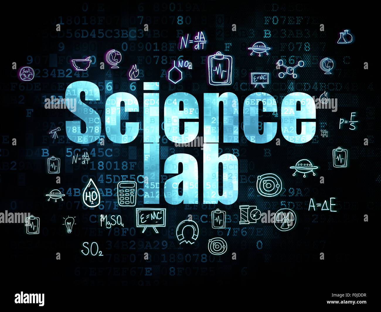 Science concept: Science Lab on Digital background Stock Photo - Alamy