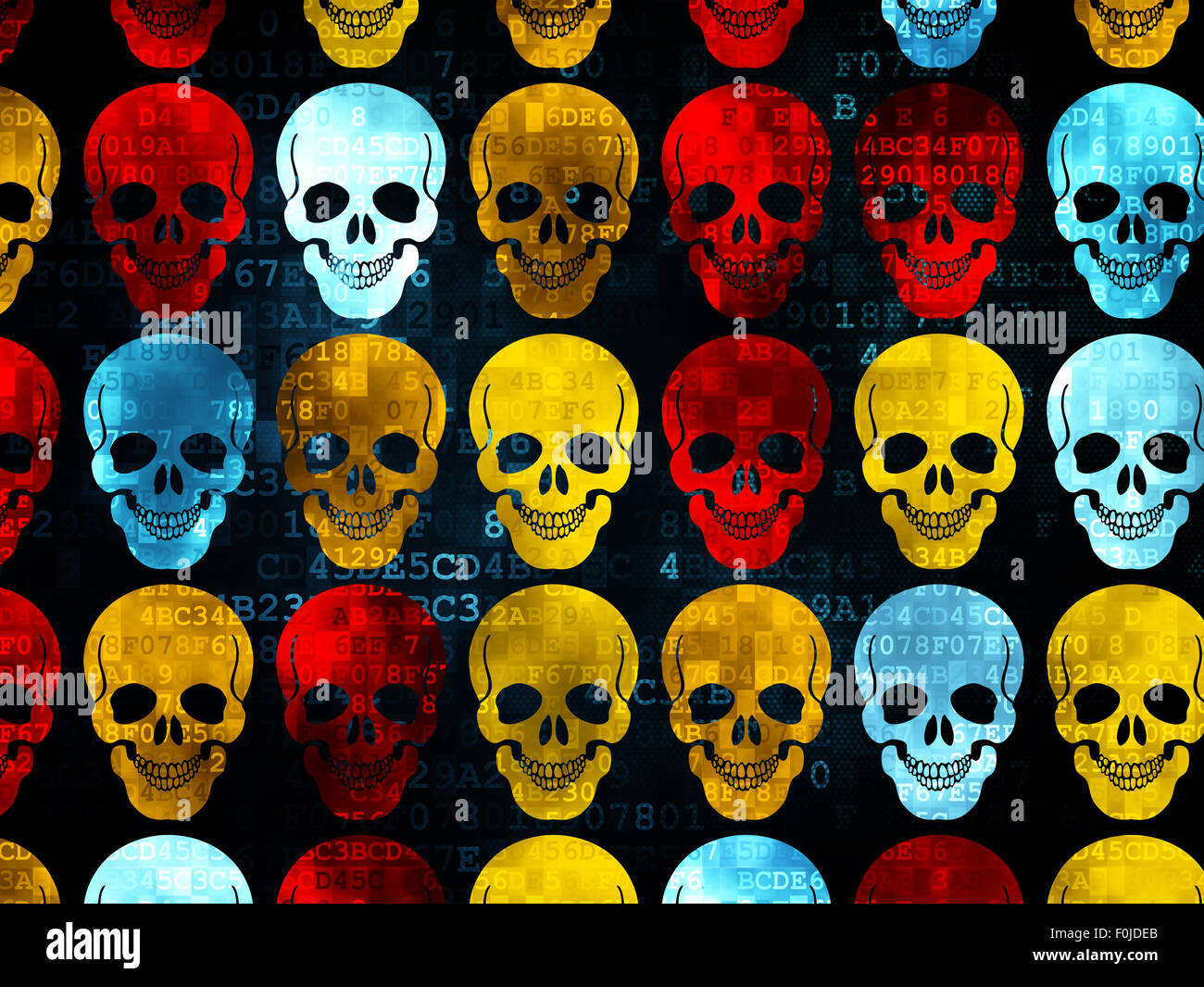Healthcare concept: Scull icons on Digital background Stock Photo - Alamy